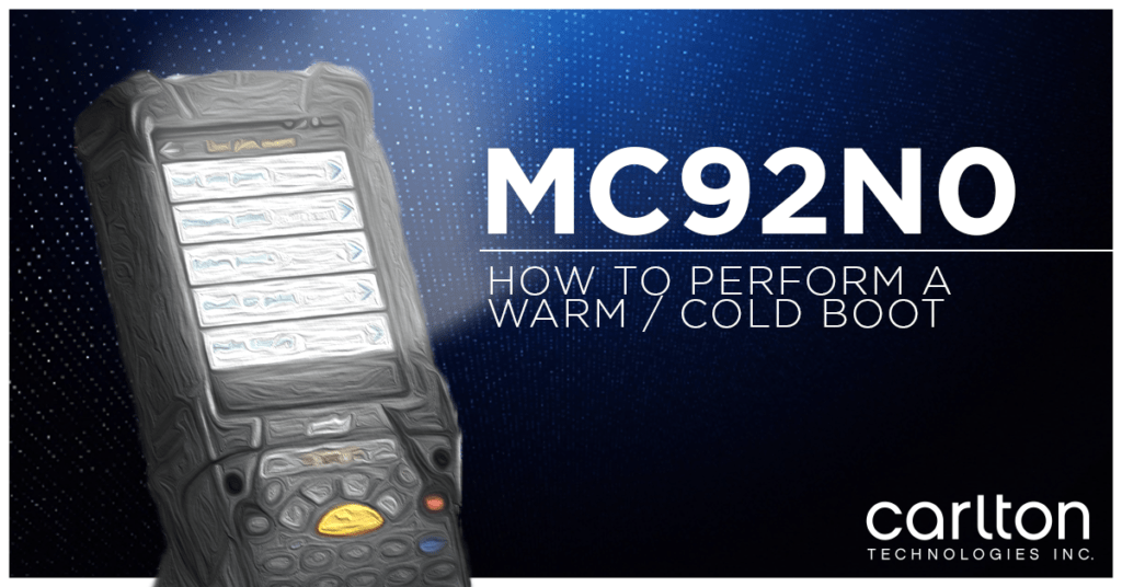 How to Warm Cold Boot an MC92n0: Step by Step Motorola / Zebra